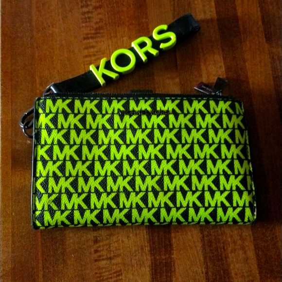 Michael Kors | Bags | Michael Kors Signature Neon Wristlet | Poshmark